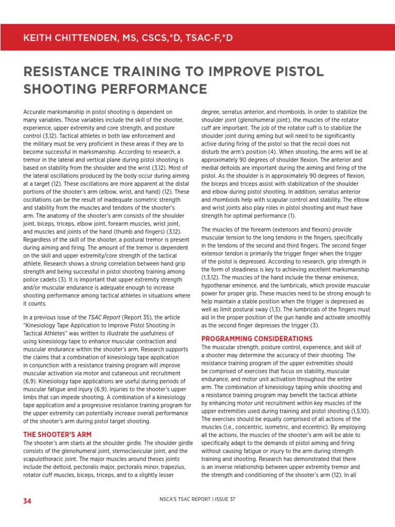 Resistance Training To Improve Pistol Shooting Performance | PDF ...