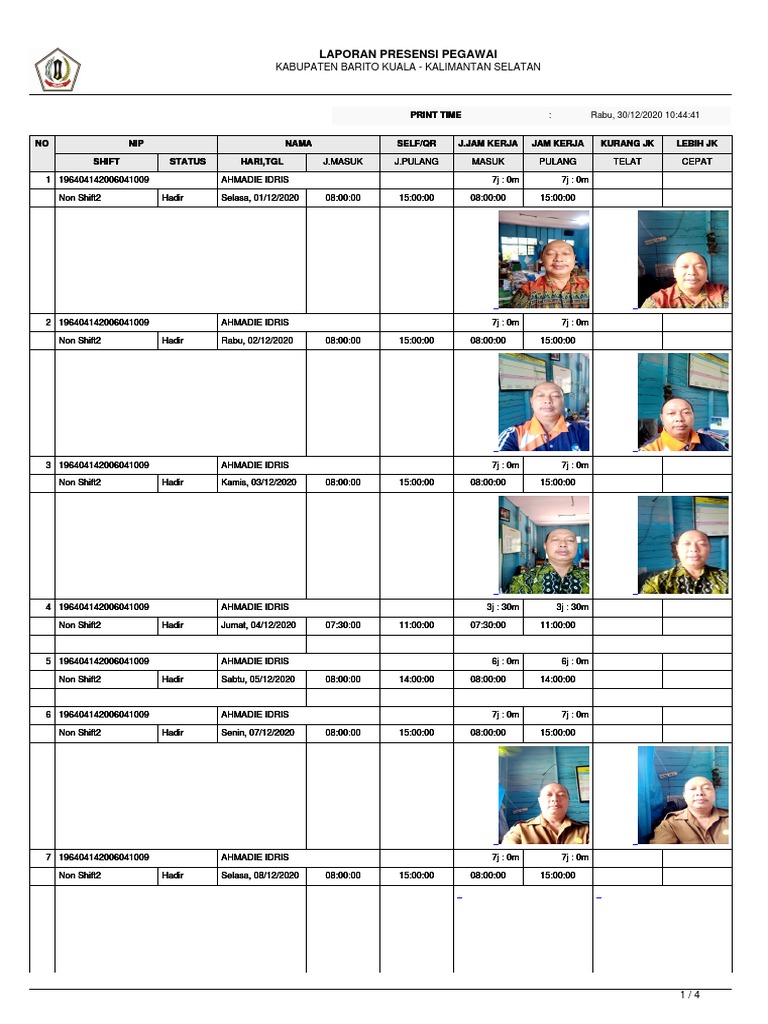 Smart Presensi BanjarKode Presensi | PDF