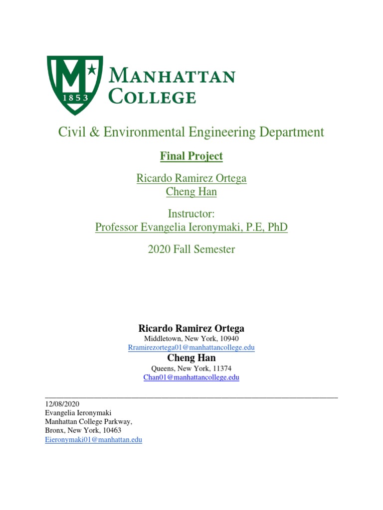 Civil & Environmental Engineering Department | PDF | Applied And Interdisciplinary Physics | Physics
