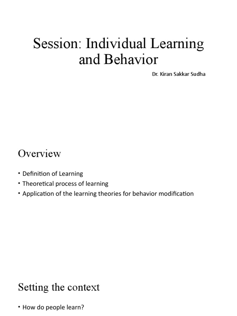 Learning Theories and Behavior Modification | PDF | Classical Conditioning | Reinforcement