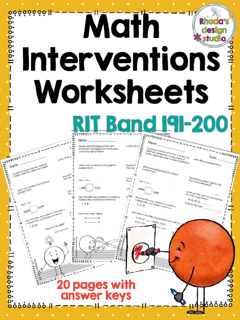 Math Interventions Worksheets: RIT Band 191-200 | PDF | Elementary ...