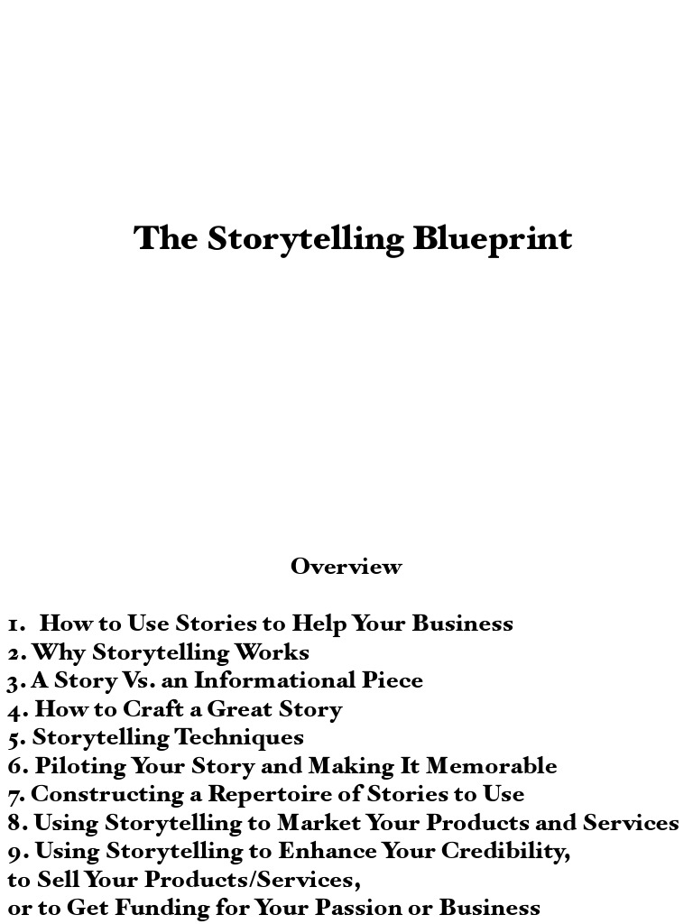 Storytelling Blueprint for Business Success | PDF | Storytelling | Sales