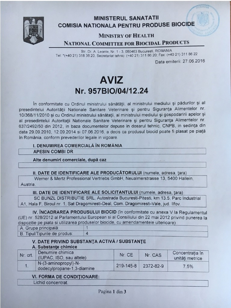 Aviz Combi Dr. Industrie 2024 | PDF