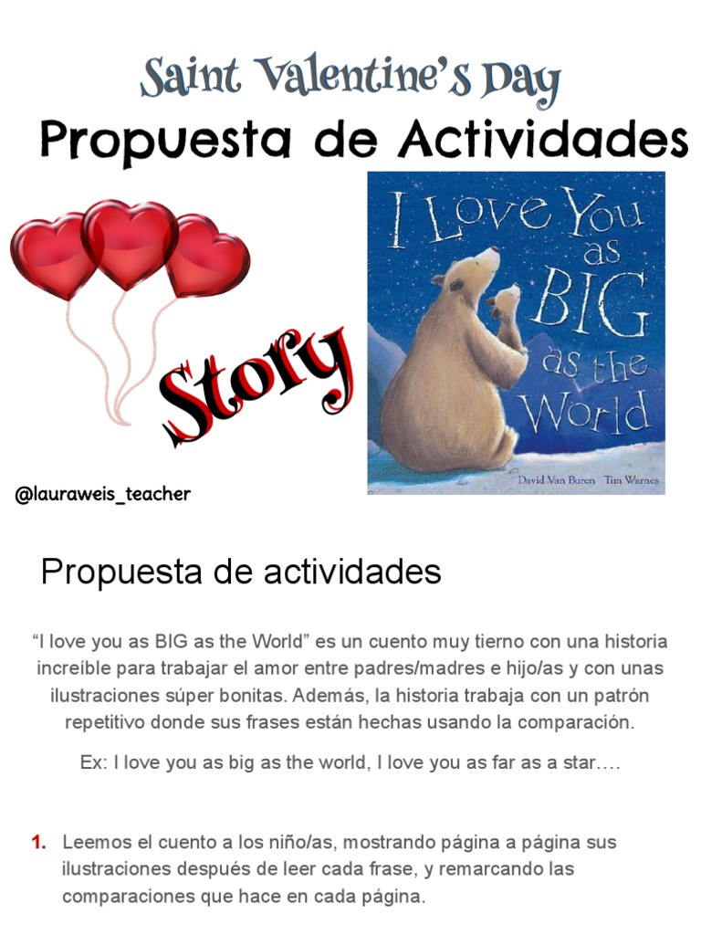 Reading - I Love You As Big As The World | PDF