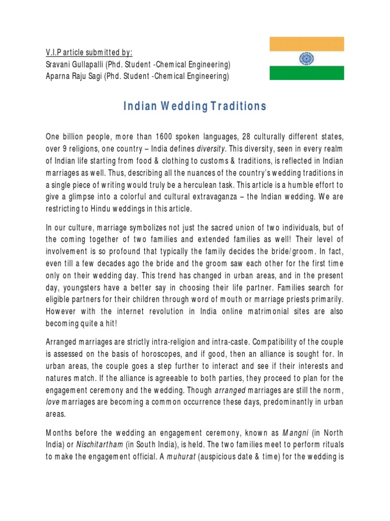 Indian Wedding Traditions | PDF