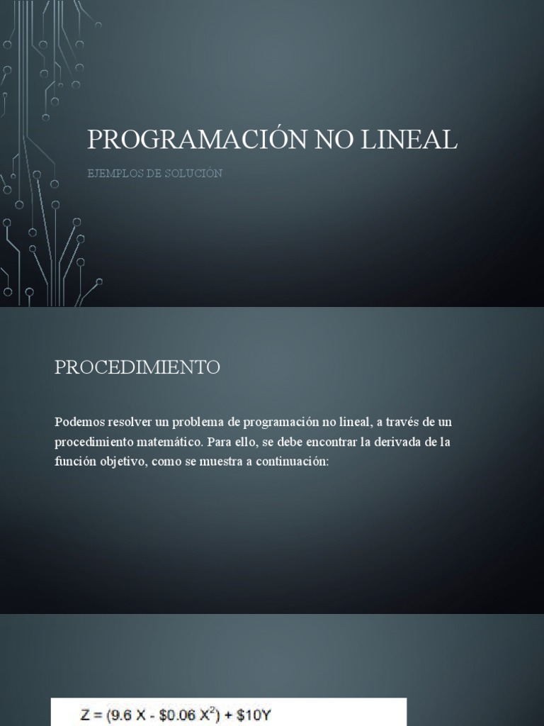 Programación No Lineal | PDF | Ciencia y matemáticas | Informática