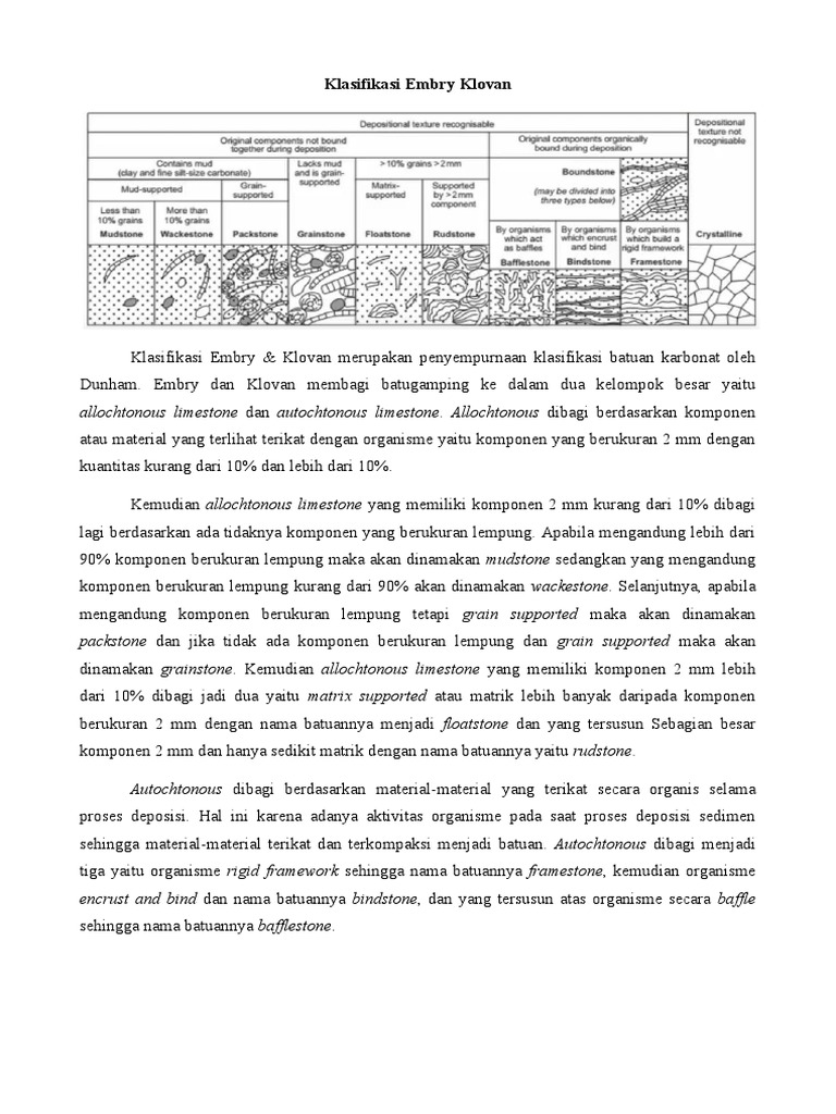 Klasifikasi Embry Klovan | PDF