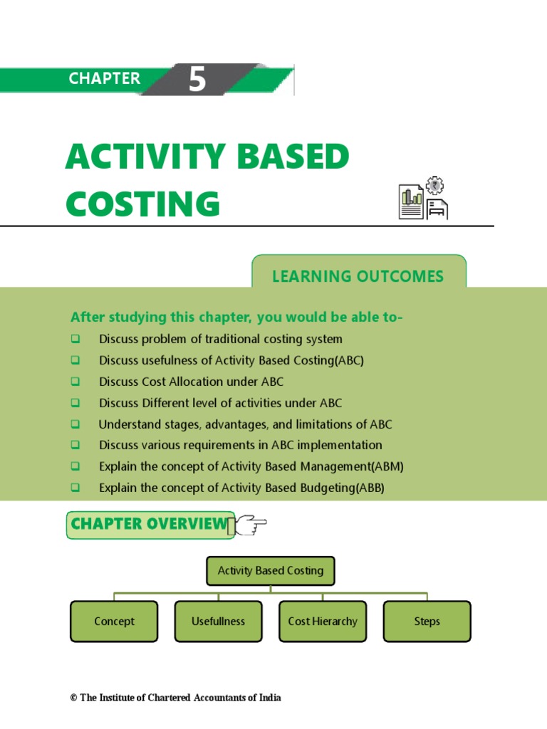 Activity Based Costing Pdf Cost Accounting Cost