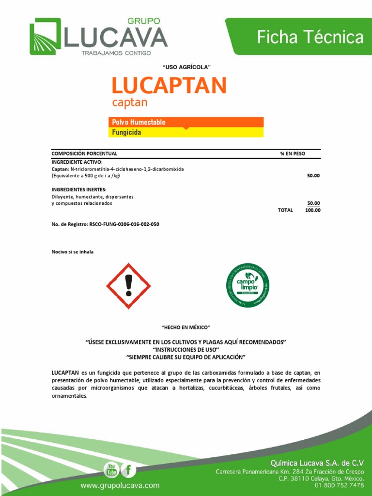 Fungicida LUCAPTAN | PDF | Frutas comestibles | Plantas