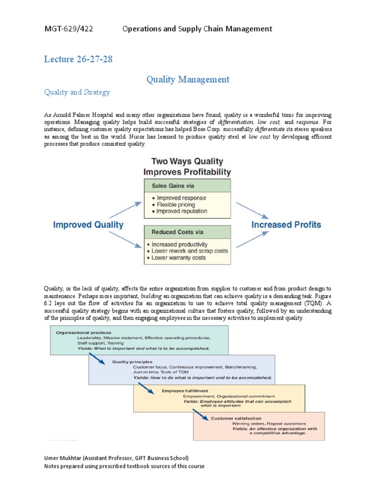 Lesson 26-27-28 Quality Management | PDF | Quality Management | Six Sigma