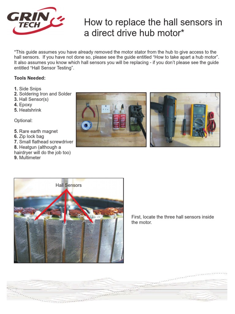 Hub Motor Hall Sensor Replacement | PDF | Electrical Components ...