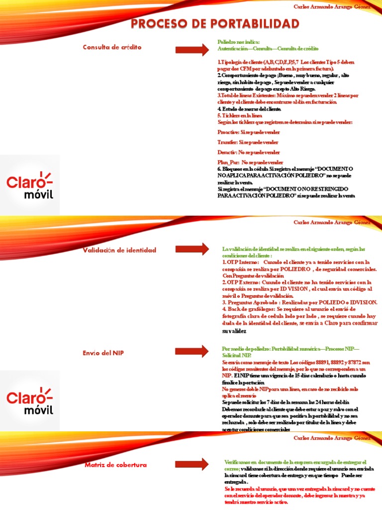 Proceso Portabilidad | PDF | Tecnologías de la información | Informática