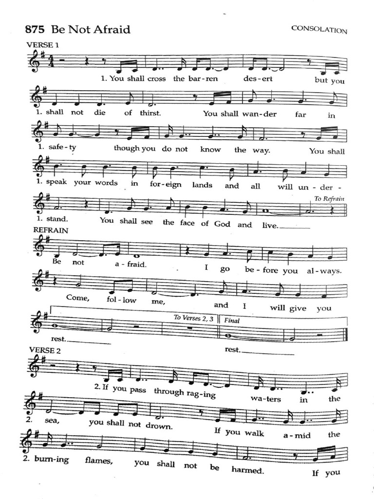 Be Not Afraid - Hymn Book | PDF