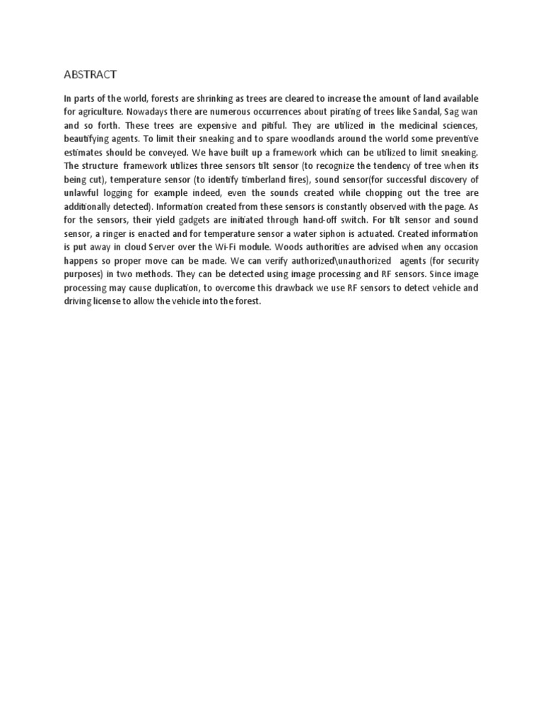 IOT Based Anti-Poaching Alarm System-Modified Abstract | PDF