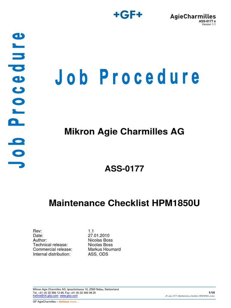 Maintenance Checklist for HPM1850U CNC Machine | PDF | Lubricant | Coolant