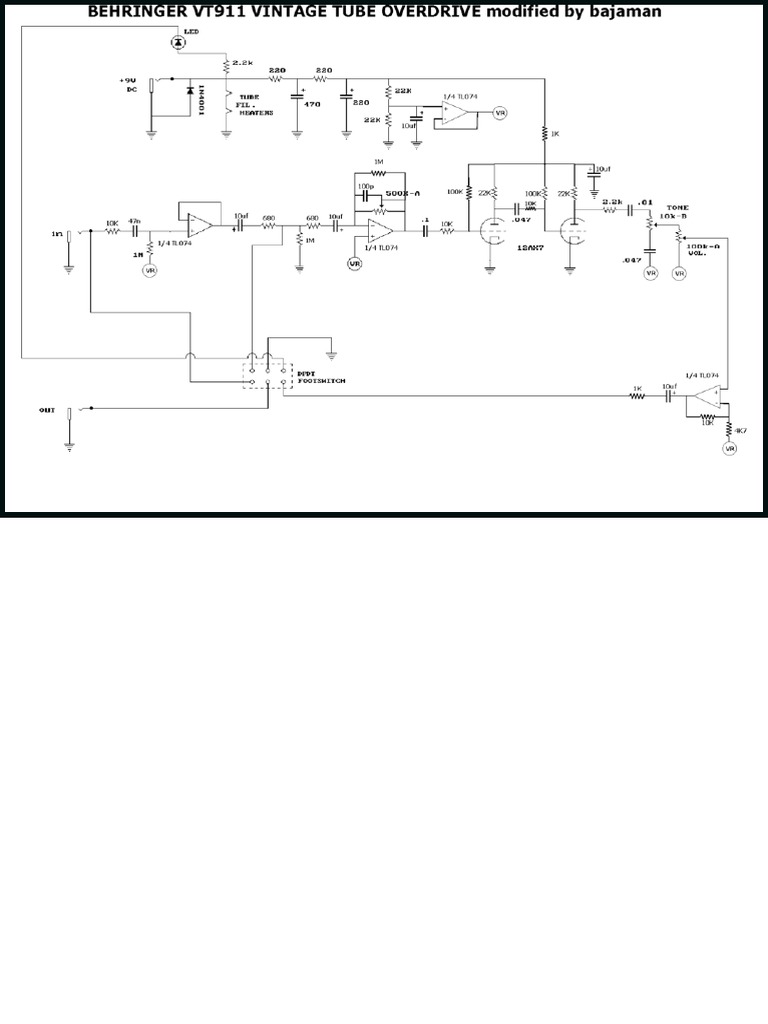 Layouts - Mod - Behringer VT911 Vintage Tube Overdrive | PDF