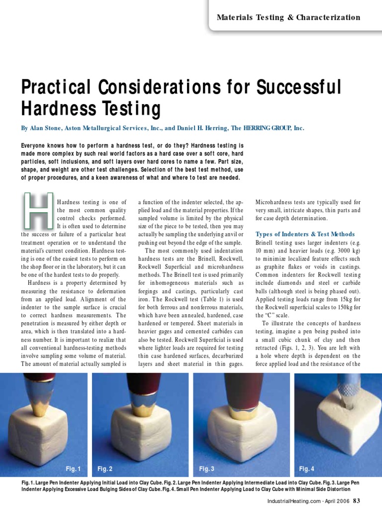 Practical Considerations For Successful Hardness Testing | PDF ...