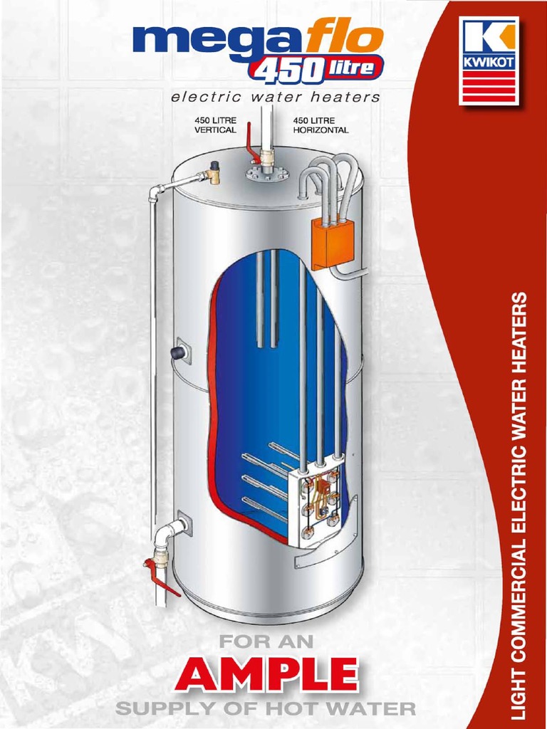 Kwikot 450L Electric Water Heater Guide | PDF | Water Heating | Equipment