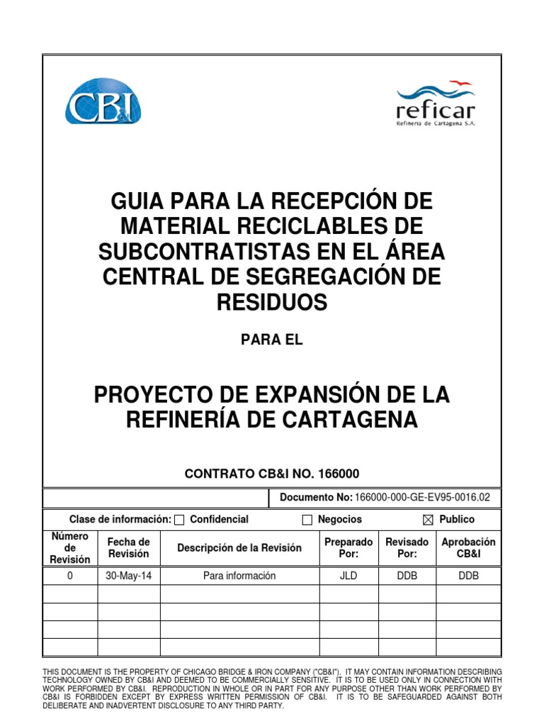 Guía - Recepción de Material Reciclable de Subcontratista en El ACSR ...