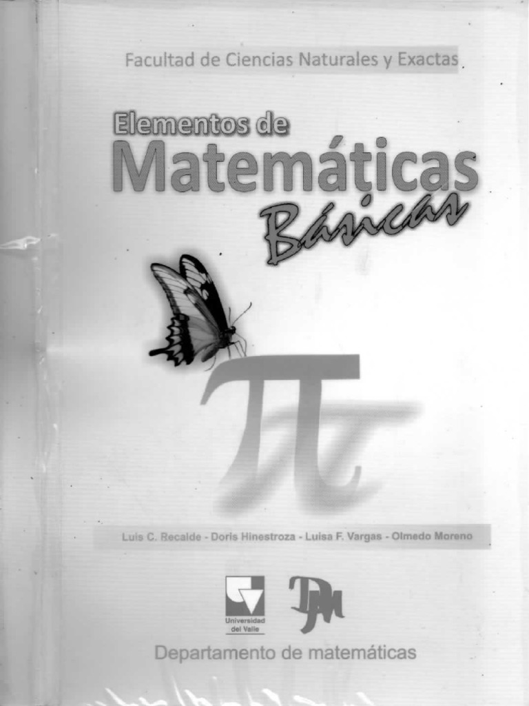 Elementos de Matemáticas Básicas - (Univalle, 2000) | PDF