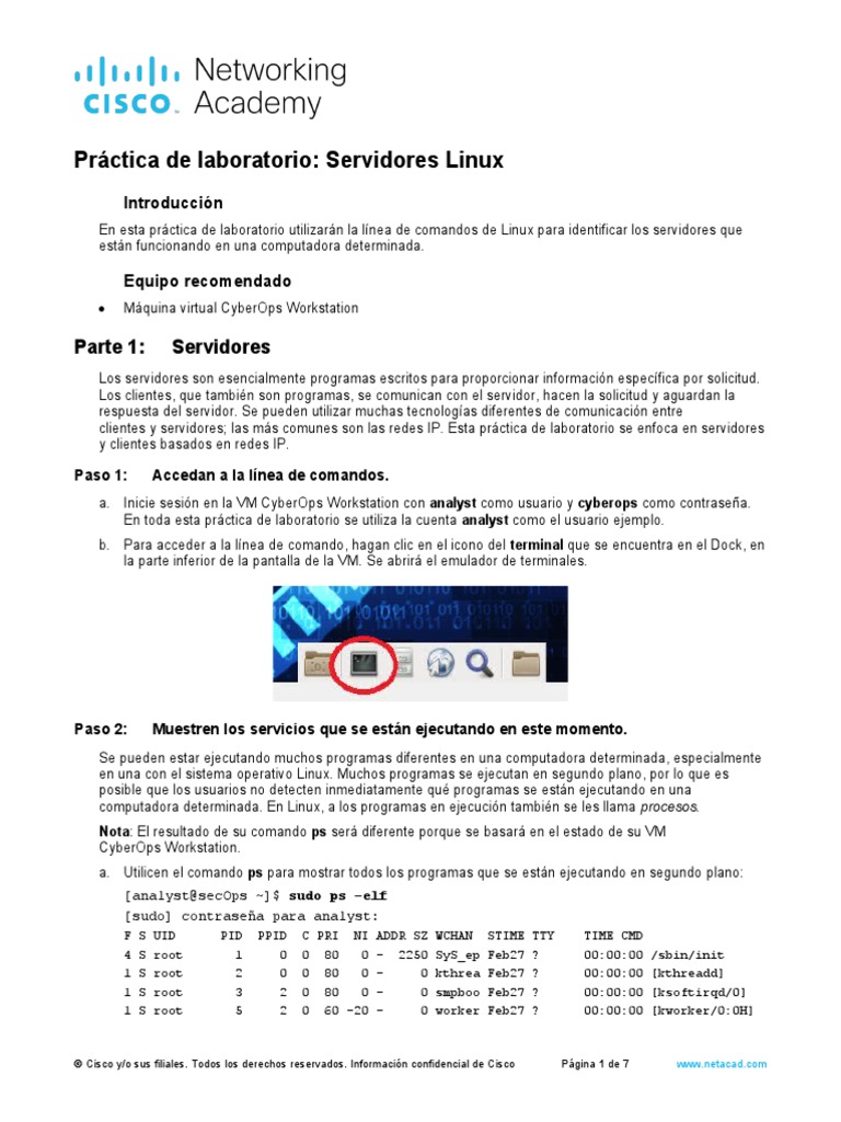3.1.3.4 Lab - Linux Servers | PDF | Servidor web | Internet y web