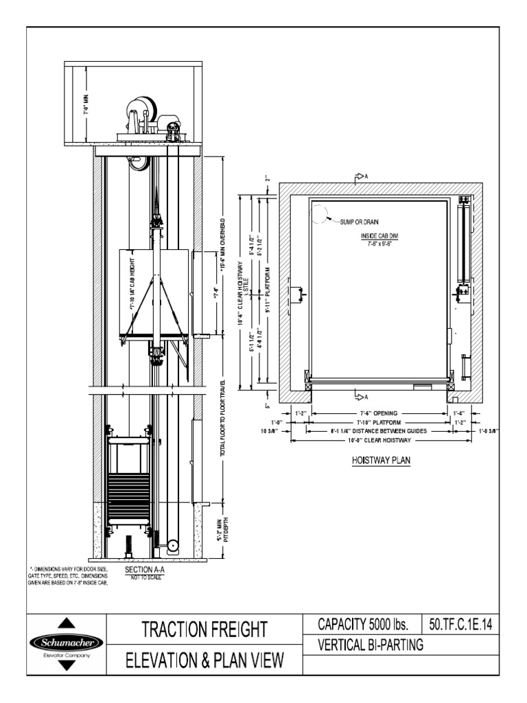 lift drawing 5000 Lbs