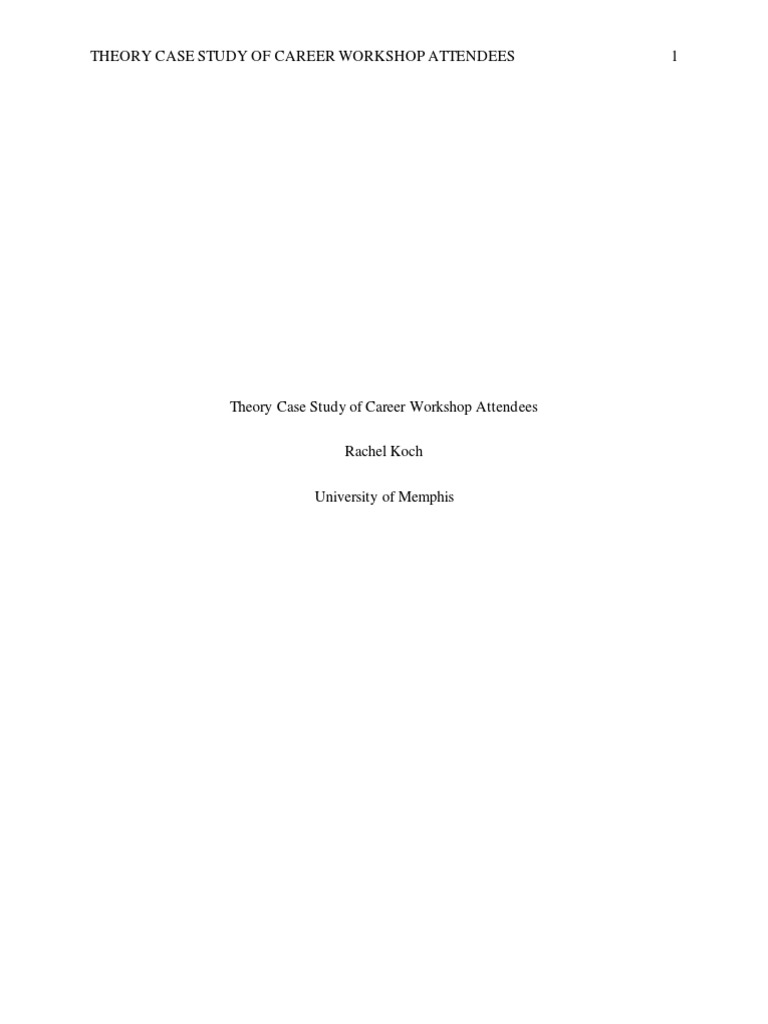 Career Workshop Case Study Insights | PDF | Human Nature | Psychology