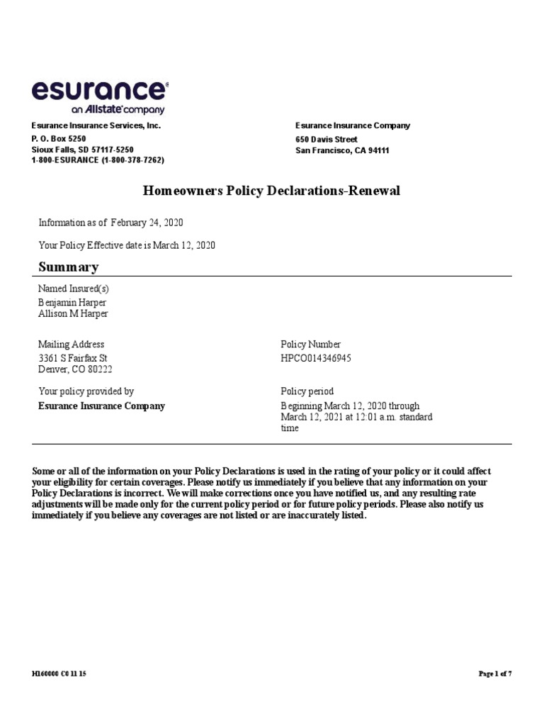 Home Ins Proof | Download Free PDF | Home Insurance | Insurance