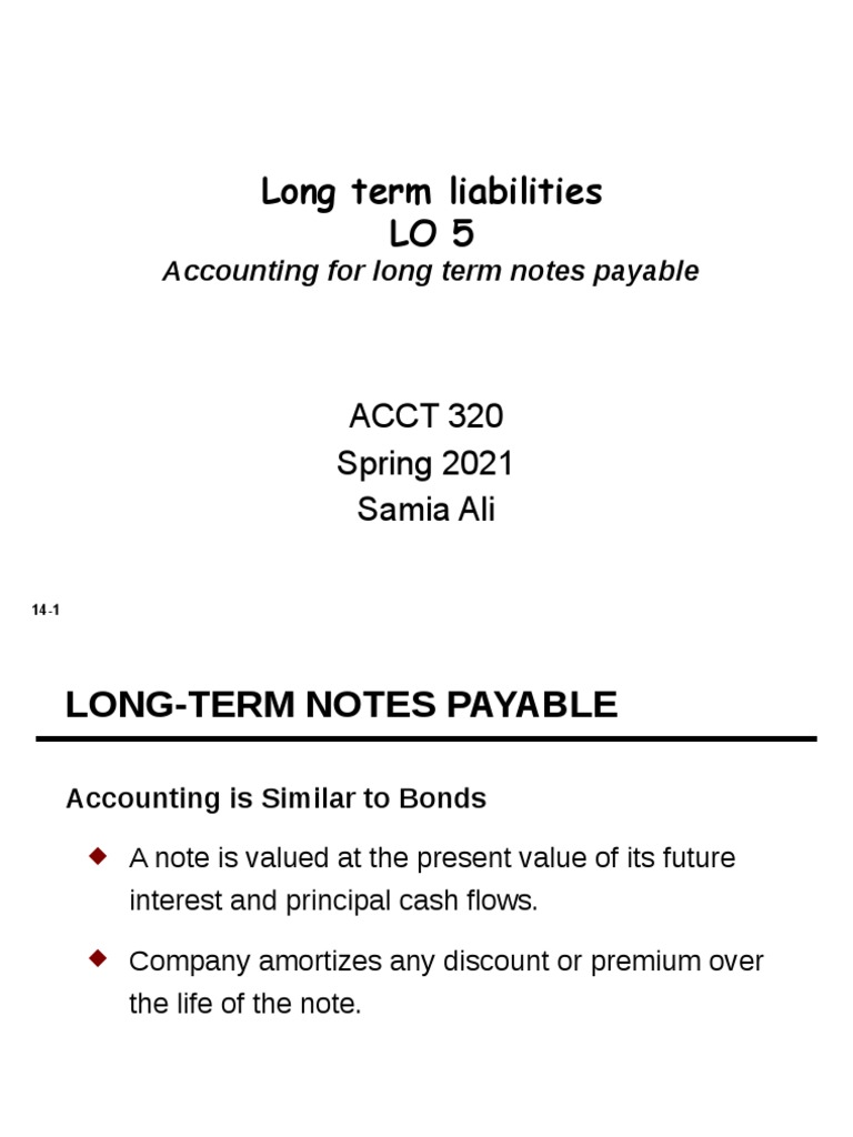 Accounting for Long-Term Notes Payable | PDF | Bonds (Finance) | Debt