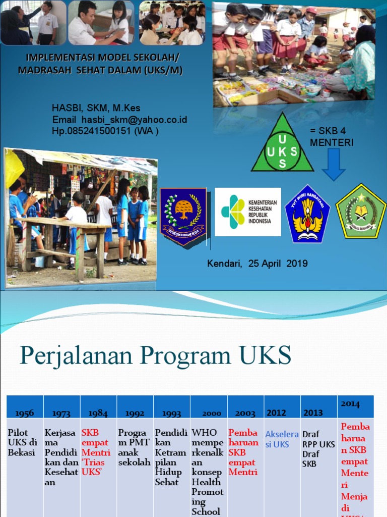 IMPLEMENTASI MODEL SEKOLAH/MADRASAH SEHAT DALAM (UKS/M) | PDF
