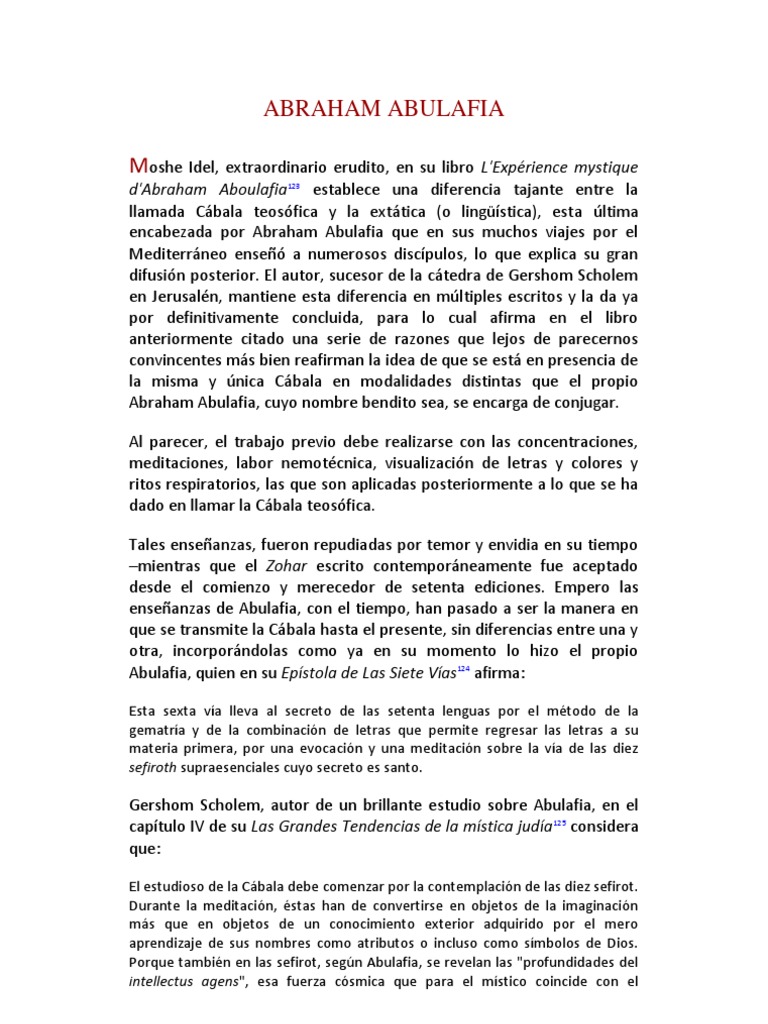 Abraham Abulafia | PDF | Kábala | Misticismo