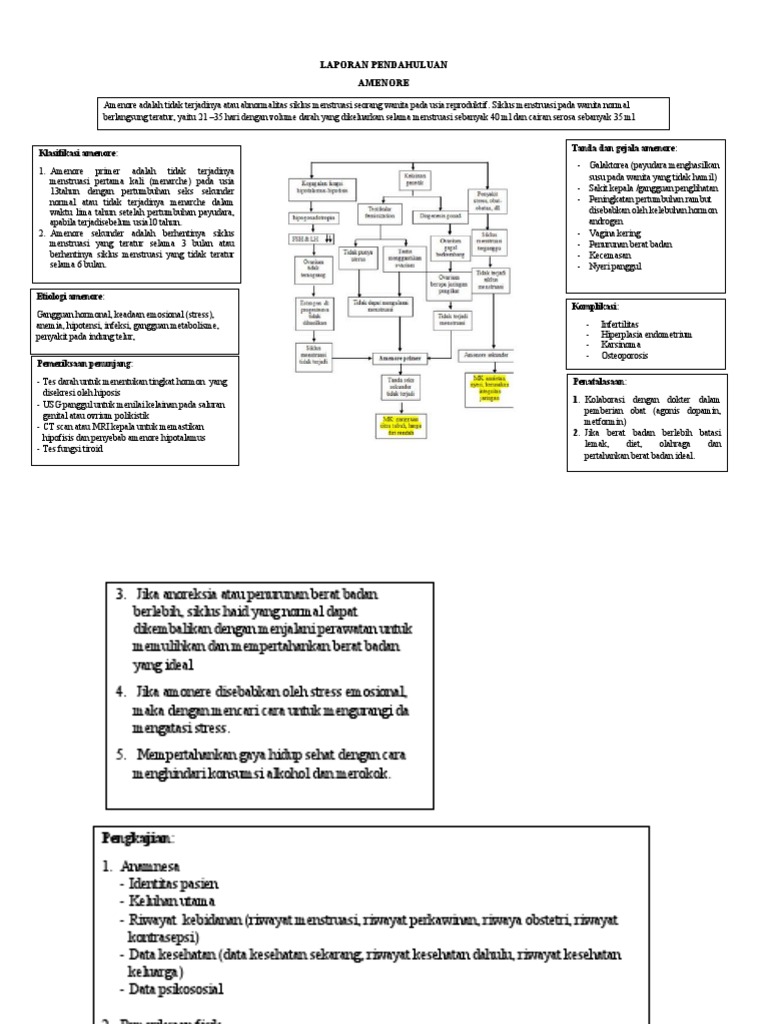 Amenore dan penatalasannya | PDF