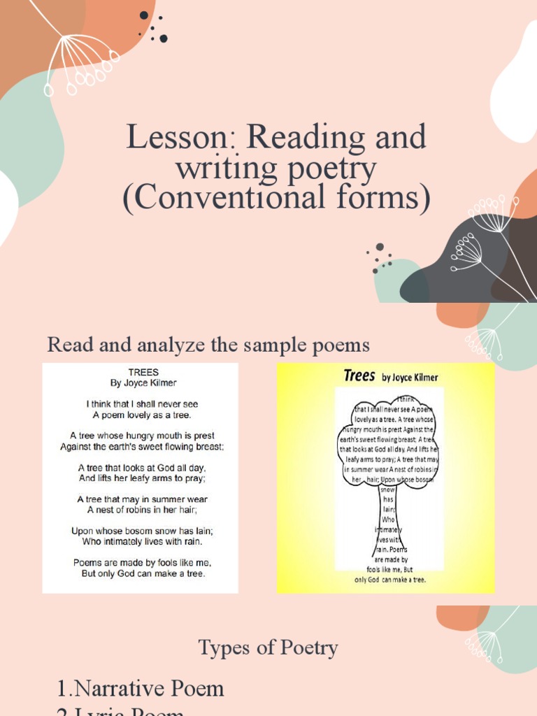 Lesson: Reading and Writing Poetry (Conventional Forms) | PDF | Ballad ...