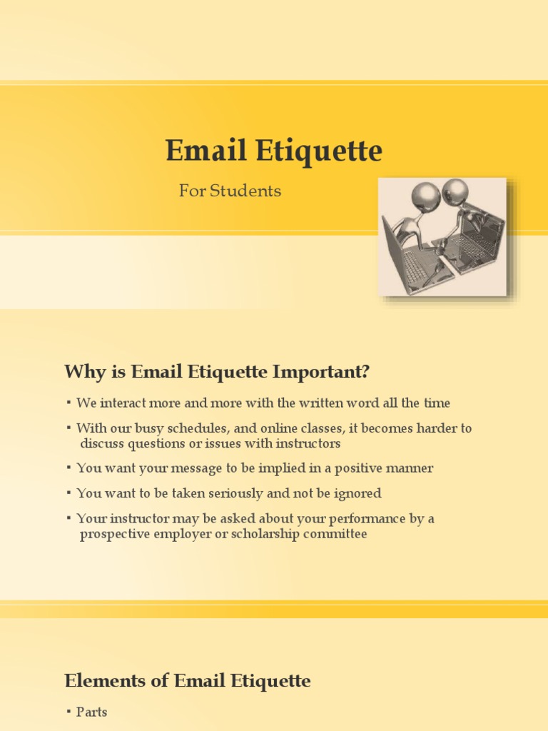 Email Etiquette For Students | PDF | Letter Case | Etiquette