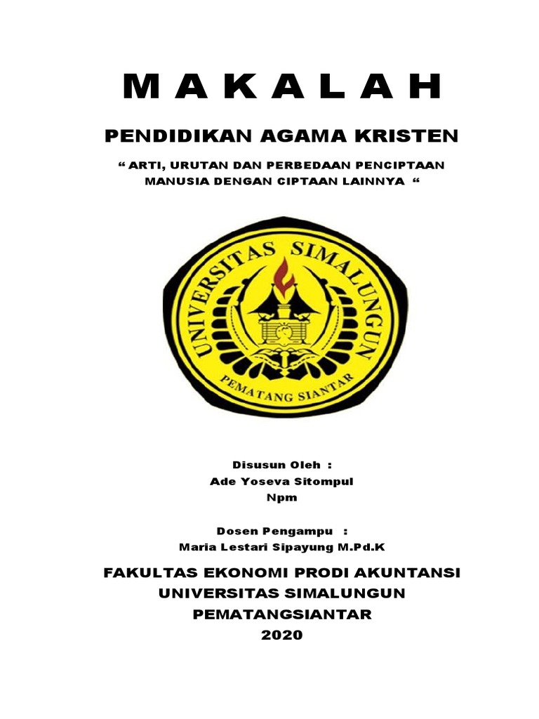 Makalah Penciptaan Manusia dalam Kristen | PDF | Agama & Spiritualitas