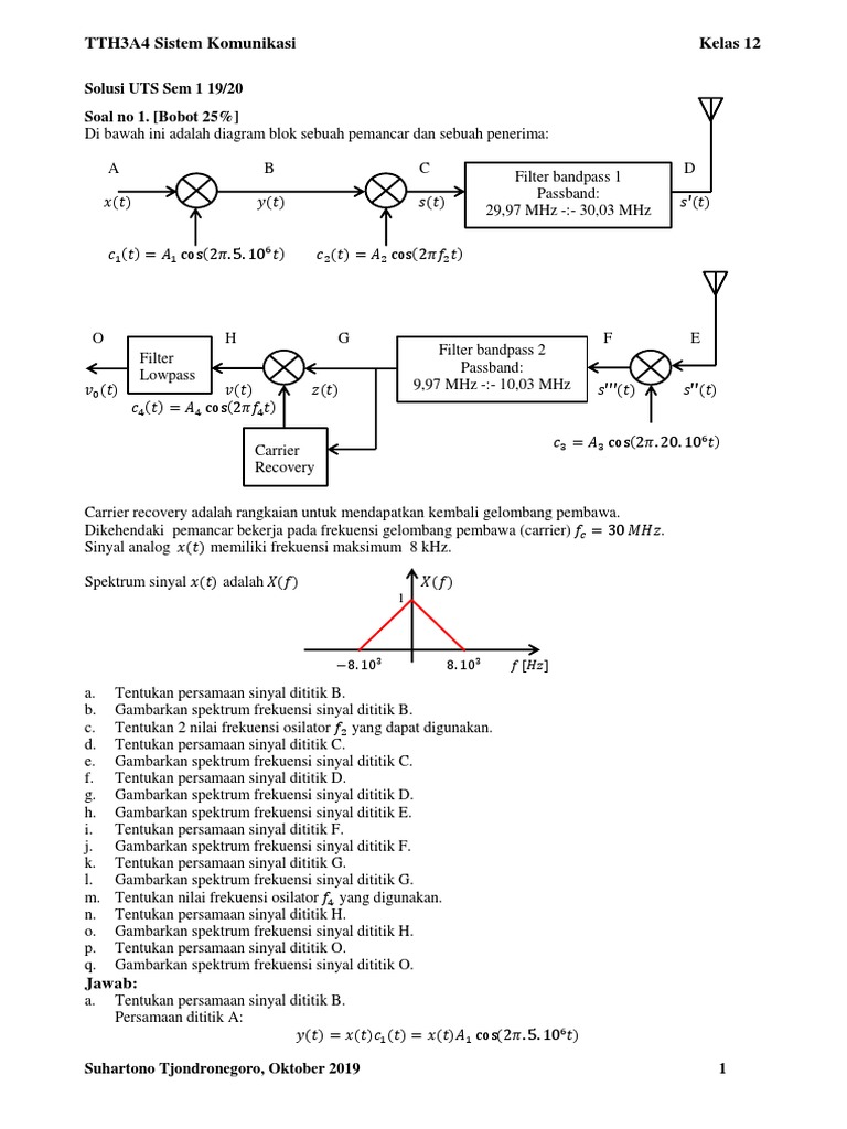 Solusi UTS Siskom Sem 1 1920 | PDF