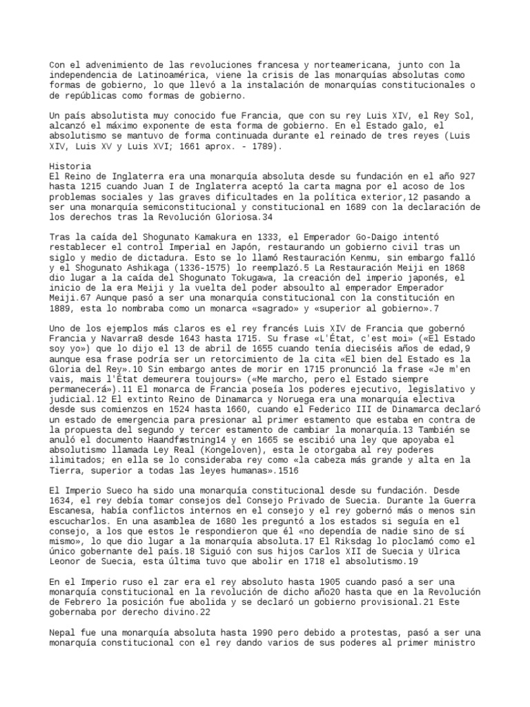 SDSDS | PDF | Monarquía absoluta | Formas de gobierno