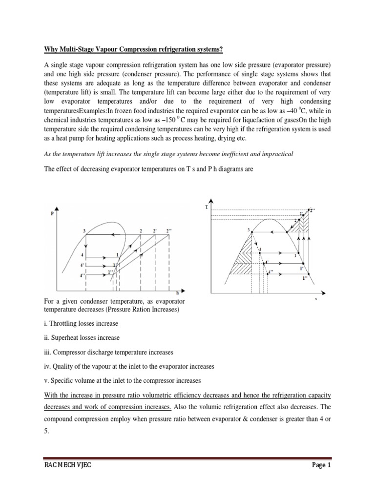 Multi Pressure Systems | PDF | Refrigeration | Heat Exchanger
