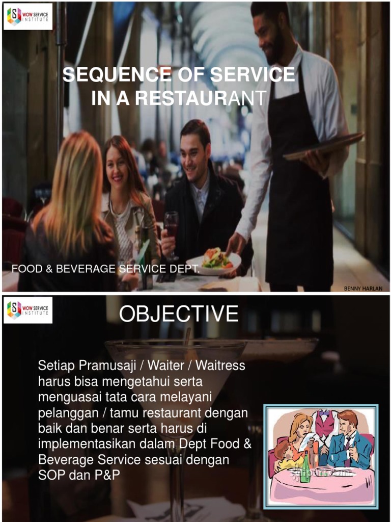 Sequence of Service in A Restaurant | PDF
