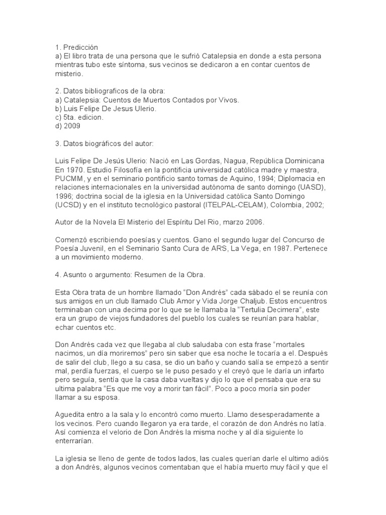 15 Paginas de La Obra Catalepsia | PDF | Julio César | Muerte