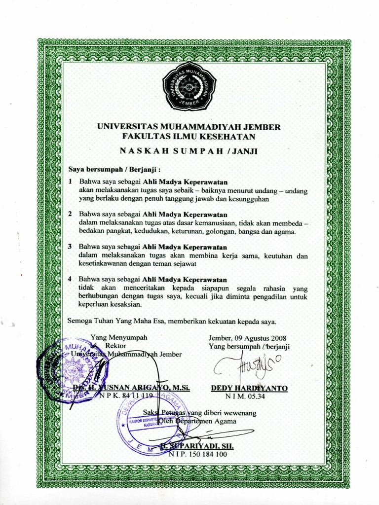 Surat Sumpah | PDF