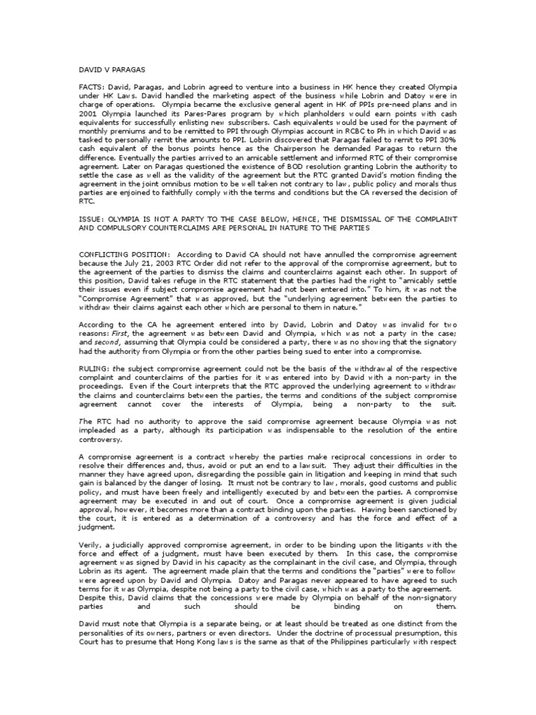 40 David V Paragas | PDF | Lawsuit | Public Law