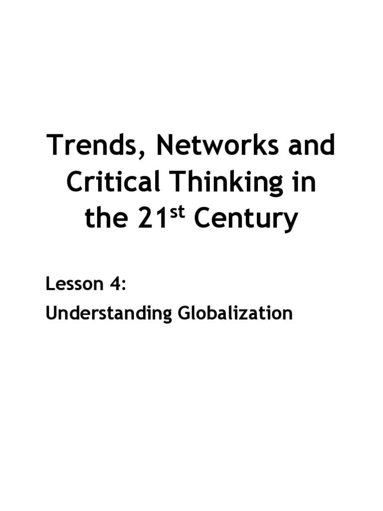 Lesson 4 Understanding Globalization | PDF | Globalization | Business