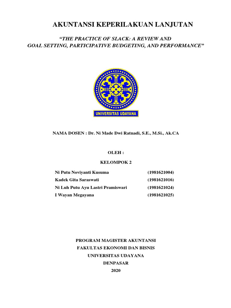 RMK Kelompok 2 - AKUNTANSI KEPERILAKUAN LANJUTAN | PDF