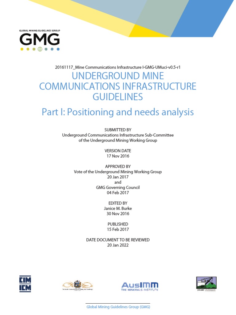 Mine Communications Guideline I REV 2018 | PDF | Computer Network ...