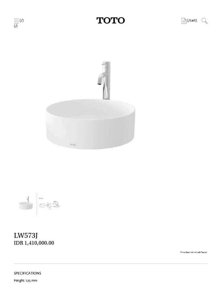 TOTO Indonesia - LW573J | PDF