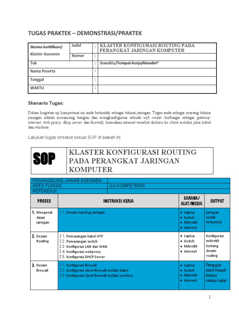 SOP Klaster 3 Ok | PDF