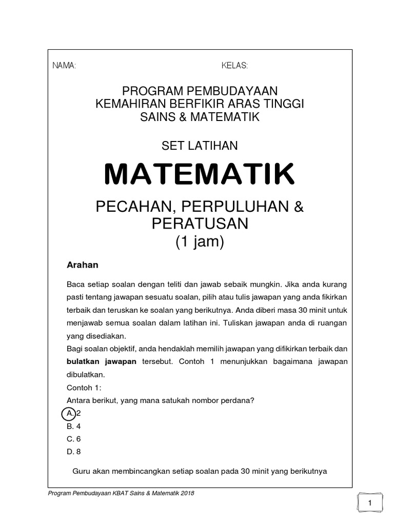 S7 Pecahan, Perpuluhan - Peratusan | PDF