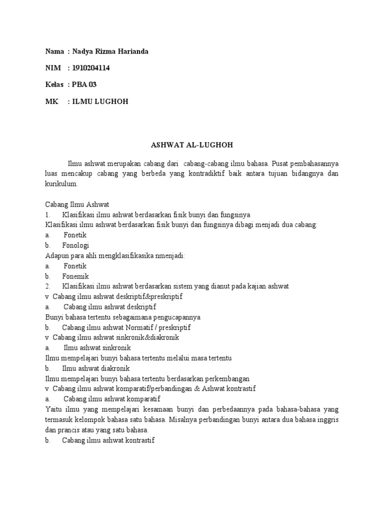 Ashwat Al Lugho Wps Office | PDF