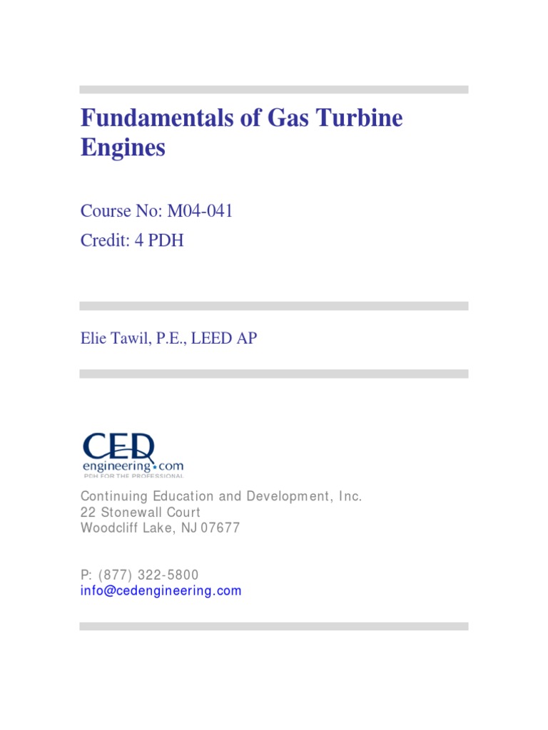 Fundamentals of Gas Turbine Systems R1 | PDF | Gas Turbine | Jet Engine